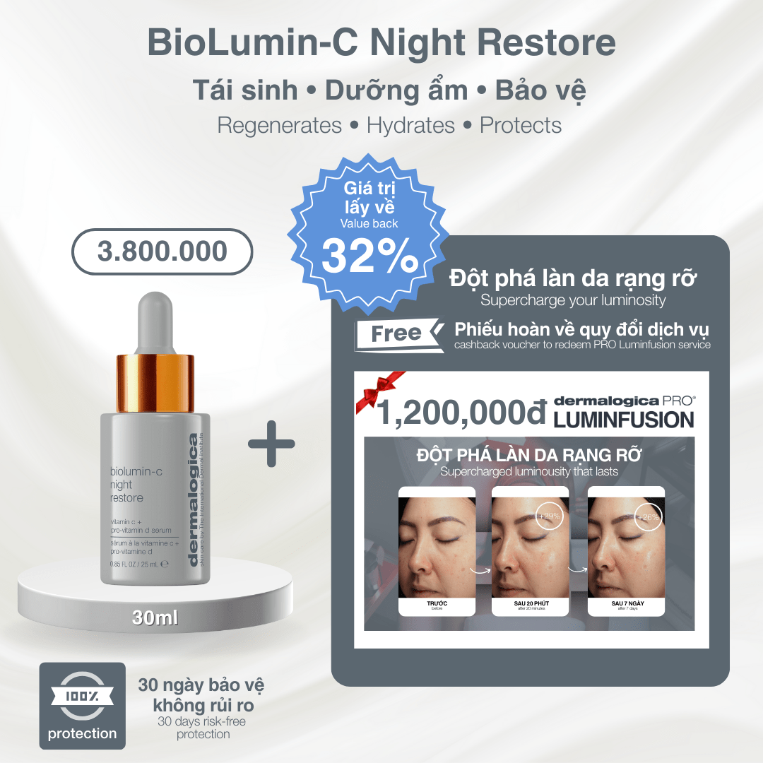 Đại sứ Đặc biệt - BioLumin-C Night Restore Serum 30ml – Dermalogica Vietnam