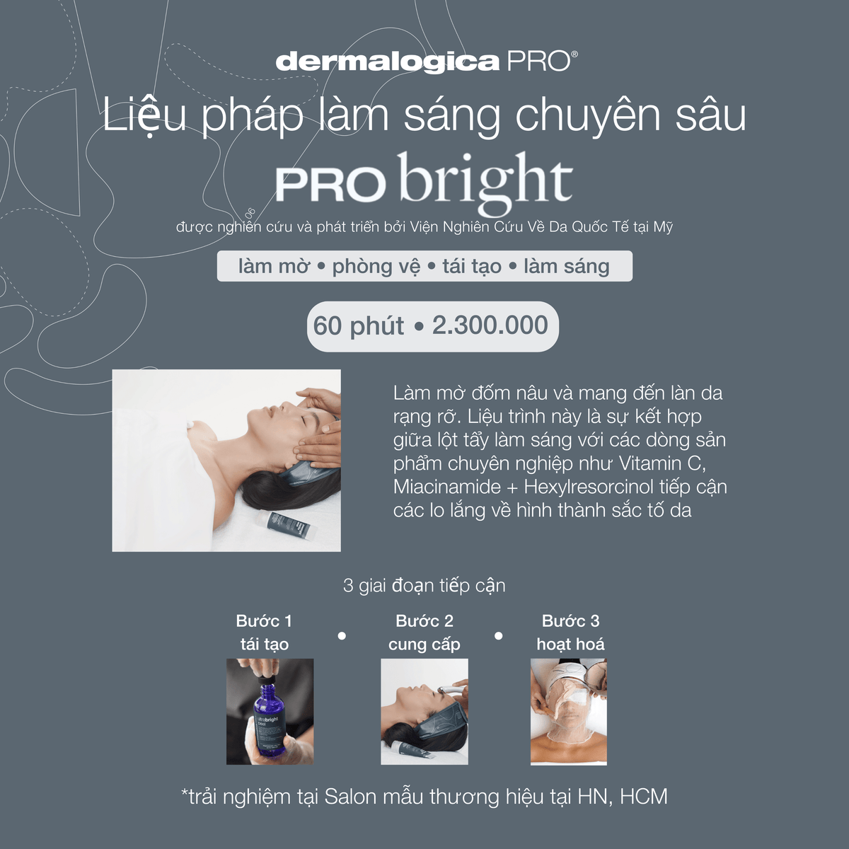 Điều trị PRO Bright - Liệu pháp làm sáng da chuyên sâu 60 phút